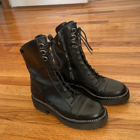 Sam Edelman | Shoes | Sam Edelman Lenley Combat Lace Up Boots Real Leather Black | Poshmark